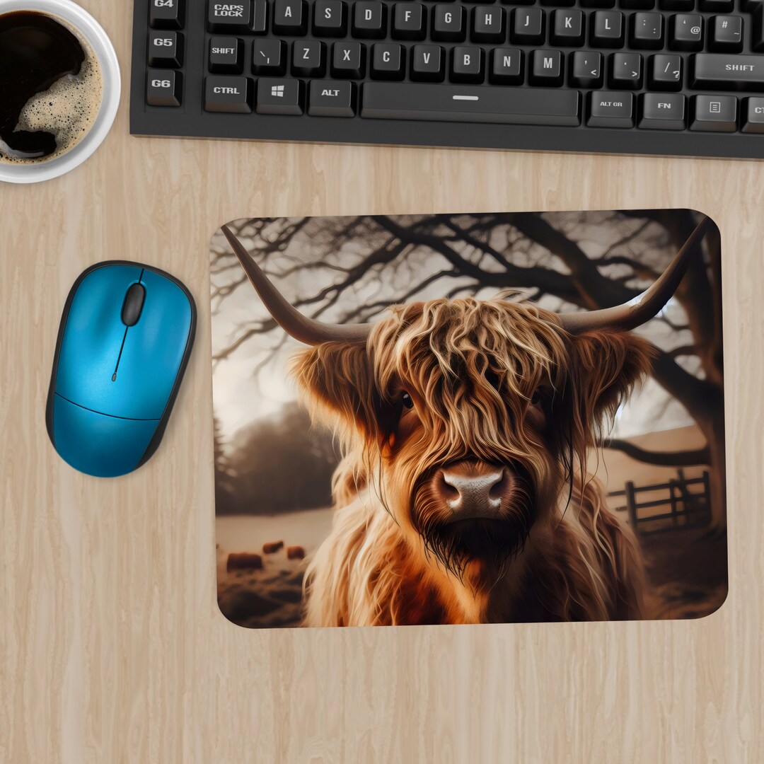 Highland Cow Mousepad,highland Cow Office Decor Mouse Pad Gift - Etsy