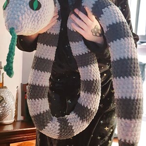 Crochet Pattern Giant Snake Amigurumi Reptile Python Serpent Plushie ...