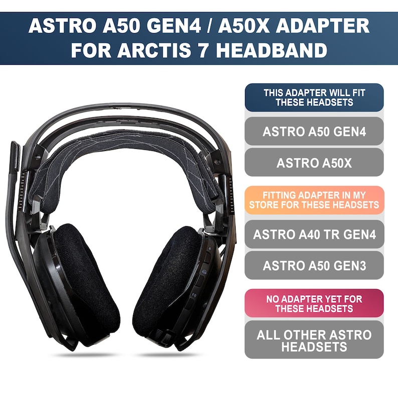 Astro A50 Headband Fix: Adapter for Steelseries Headband | Big Comfort ...