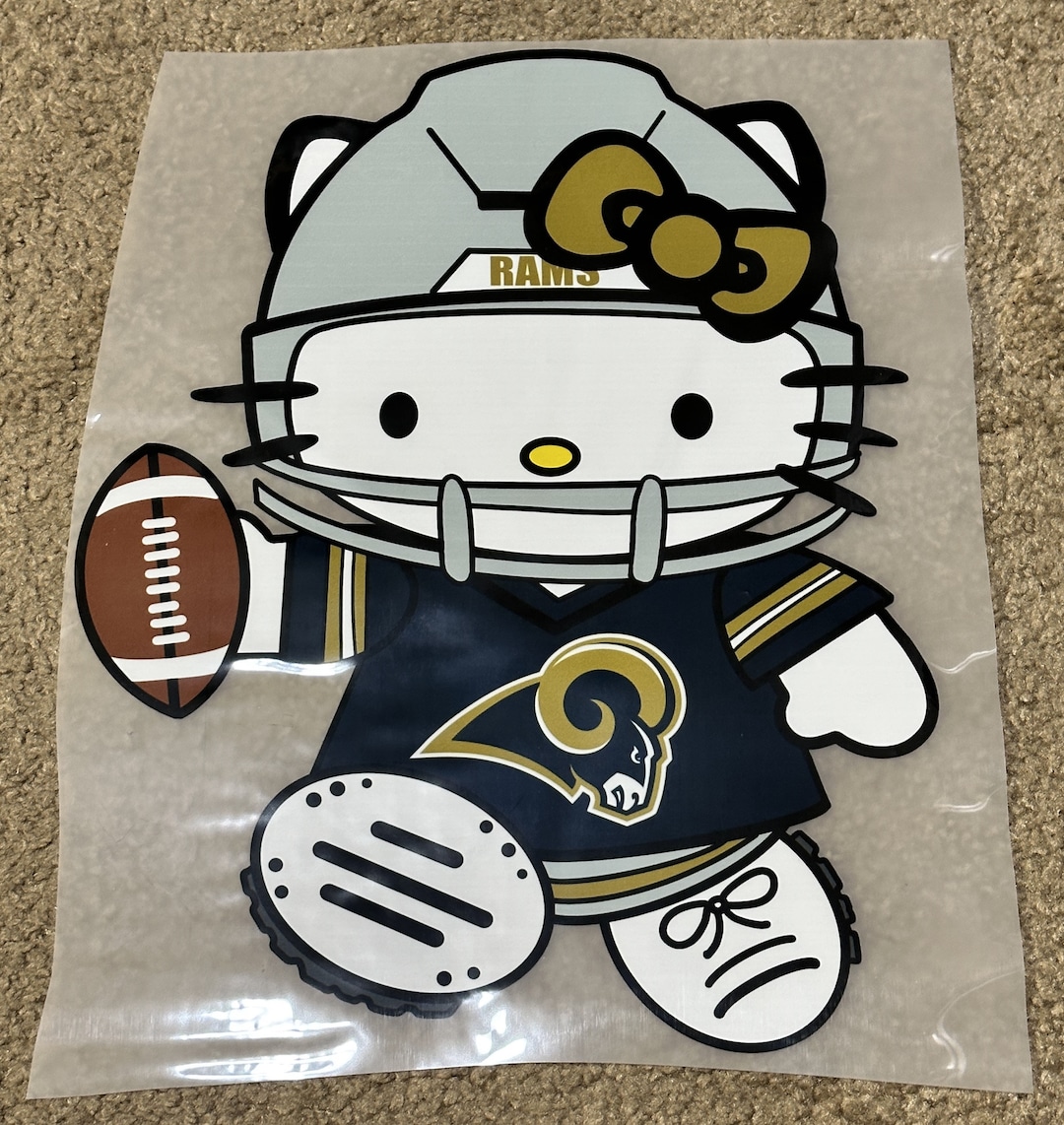 Rams Hello Kitty Football DTF Ready to Press - Etsy