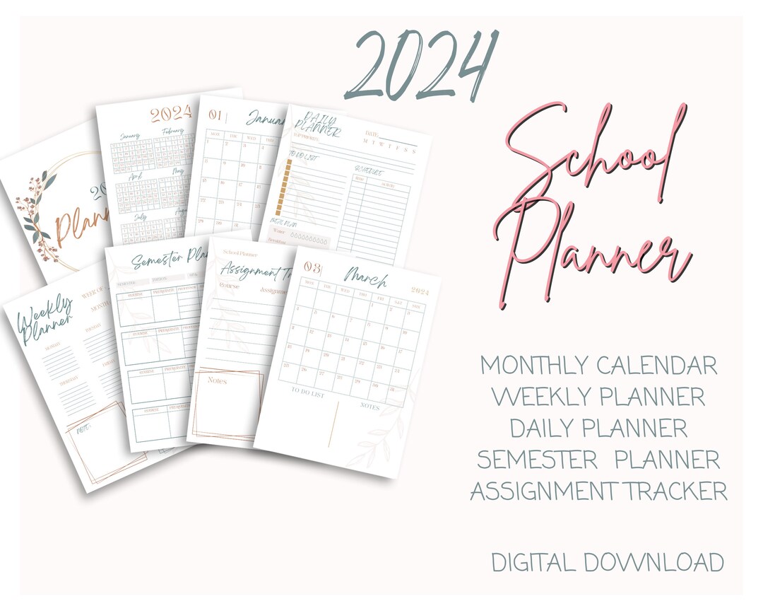2024 School Planner - Etsy Australia