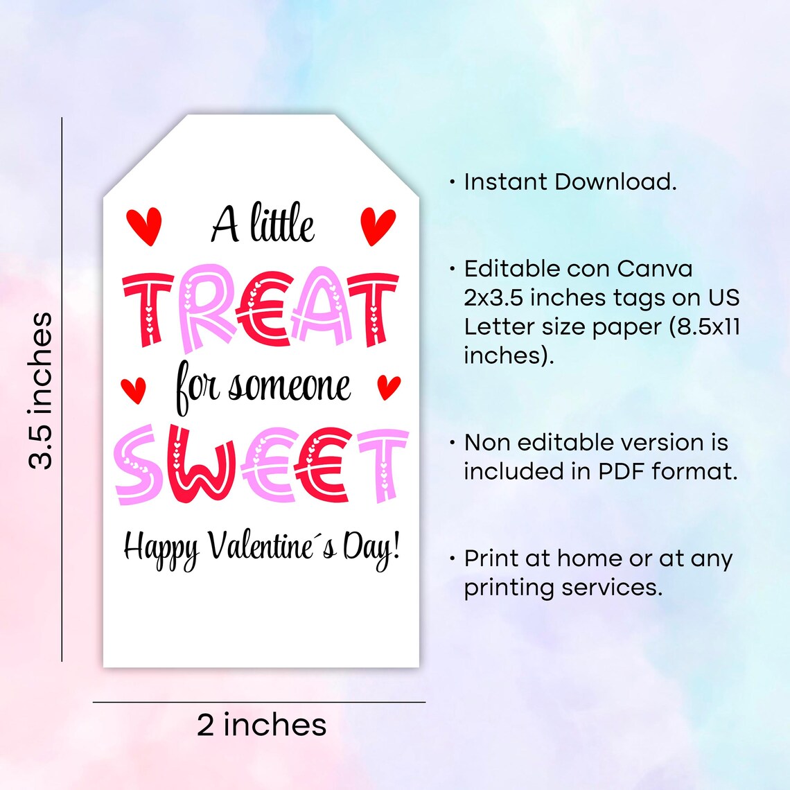 EDITABLE Valentine Gift Tags, Printable Kids Valentine Tags, Classroom ...