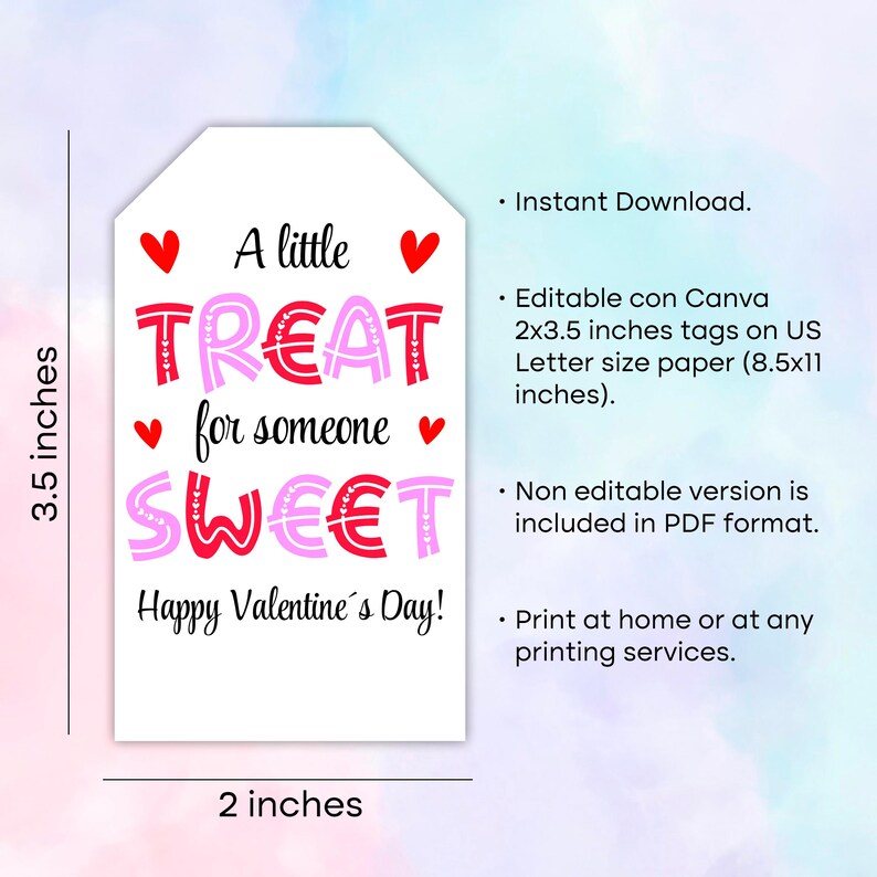 EDITABLE Valentine Gift Tags, Printable Kids Valentine Tags, Classroom ...