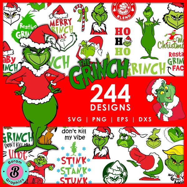 Grinch Svg Bundle - Etsy