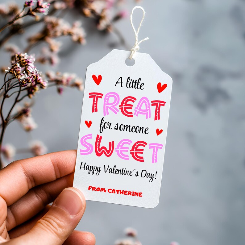 EDITABLE Valentine Gift Tags, Printable Kids Valentine Tags, Classroom ...