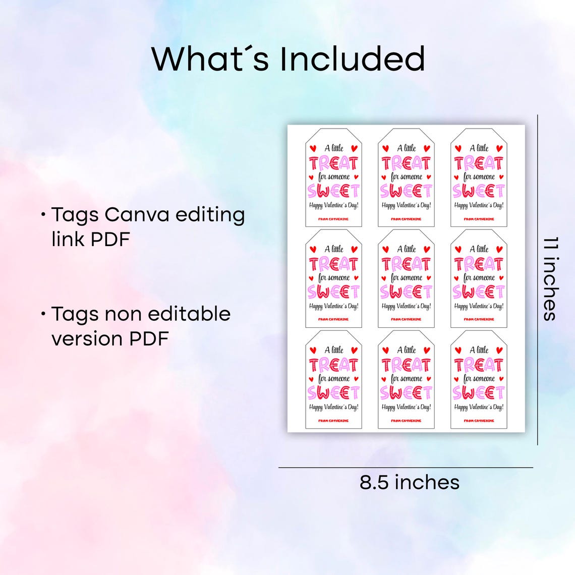 EDITABLE Valentine Gift Tags, Printable Kids Valentine Tags, Classroom ...
