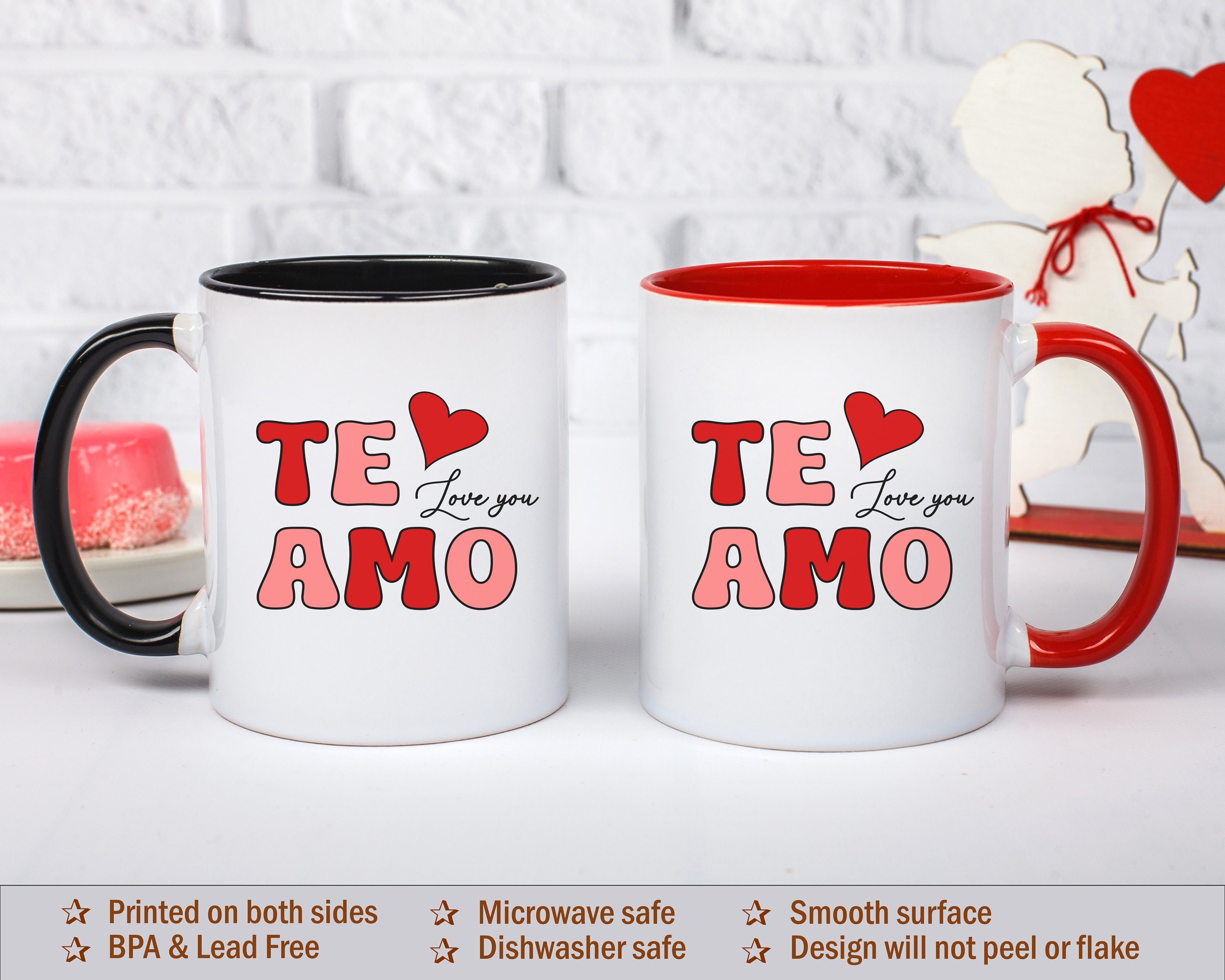 Te Amo Taza I Love You Spanish Coffee Mug for Wife Husband Boyfriend ...