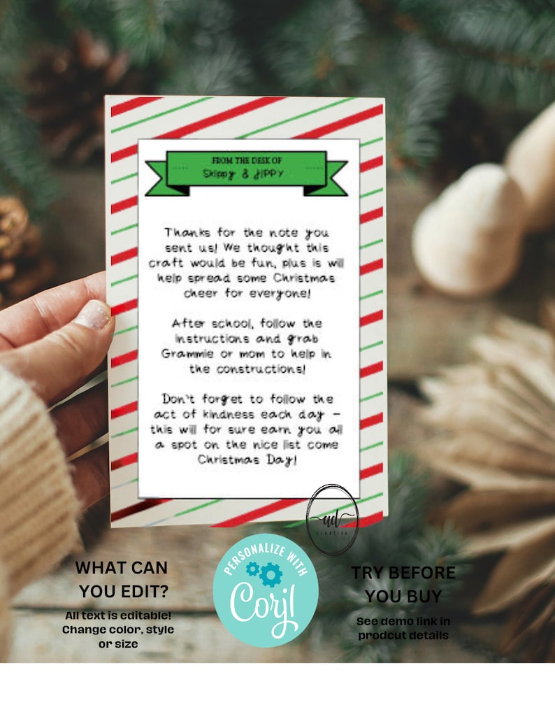 Printable Mini Elf Letter, Elf Mail, Elf Printables, Letter From Elf ...