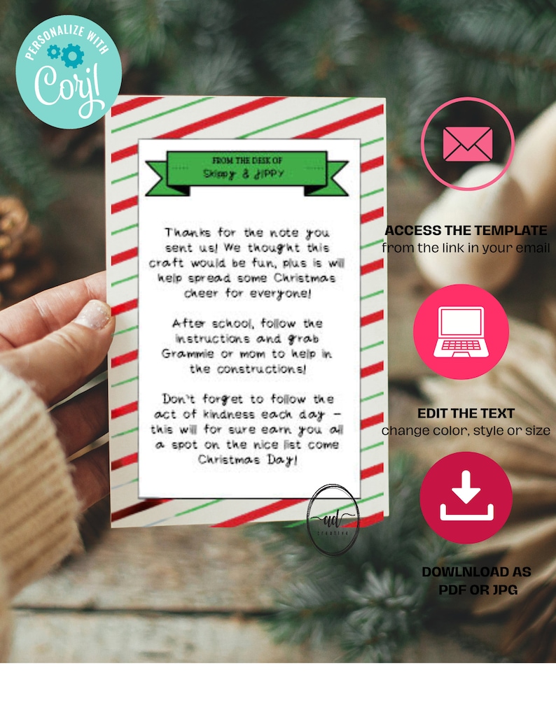 Printable Mini Elf Letter, Elf Mail, Elf Printables, Letter From Elf ...