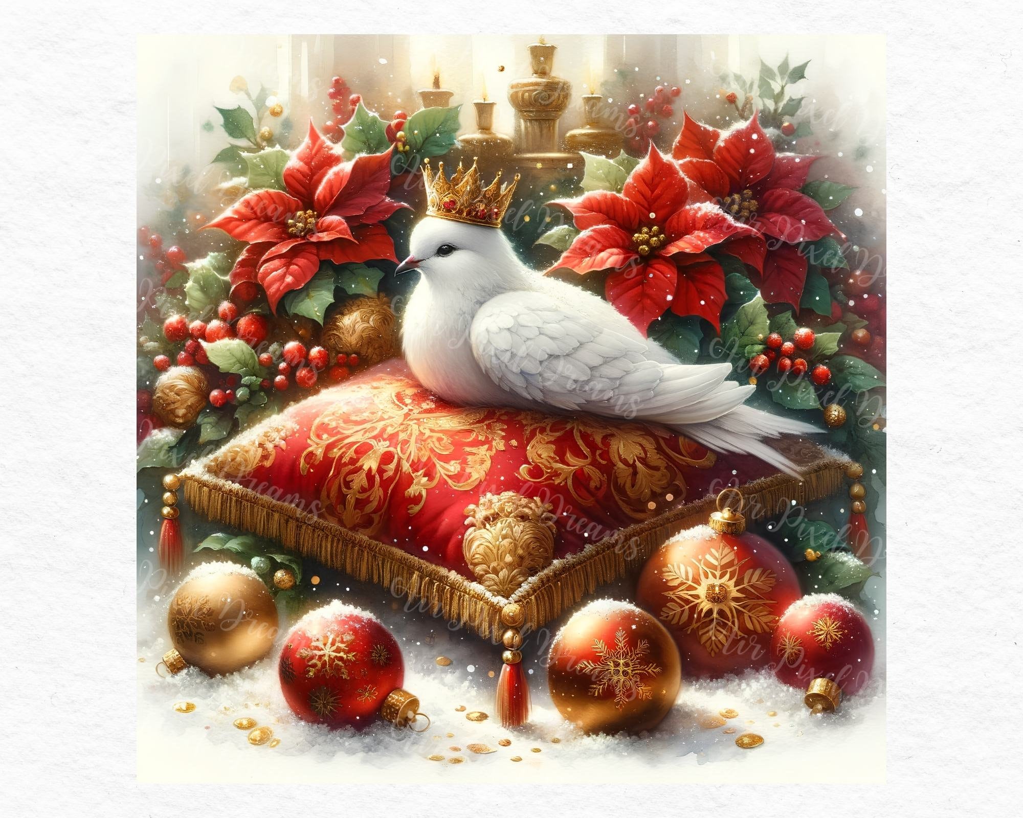 Victorian Christmas Dove Clipart 13 High Quality JPG Memory Book, Junk ...