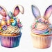 Easter Bunny Cupcake Clipart Collection, 17 Png, Easter Cupcakes Png ...