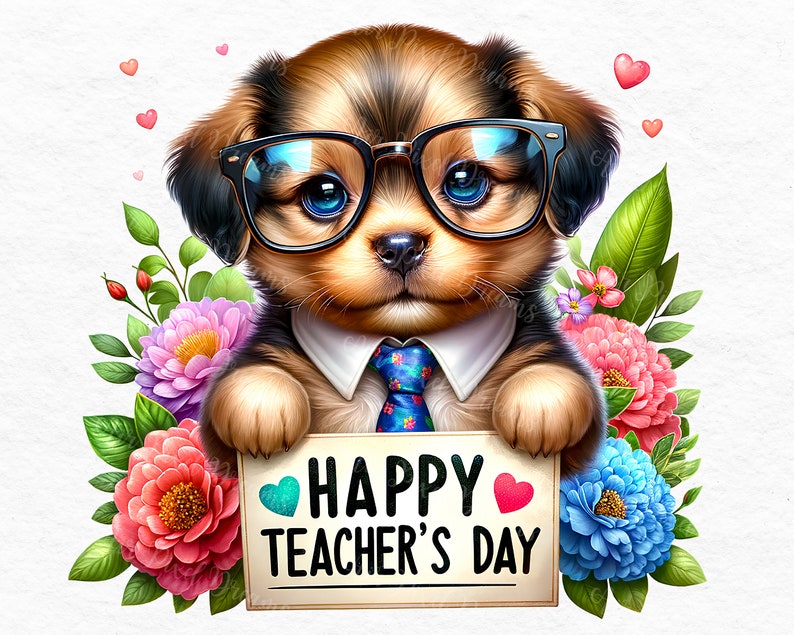 Teacher's Day Clipart Set, Classroom Cute Animals, Teacher Digital ...