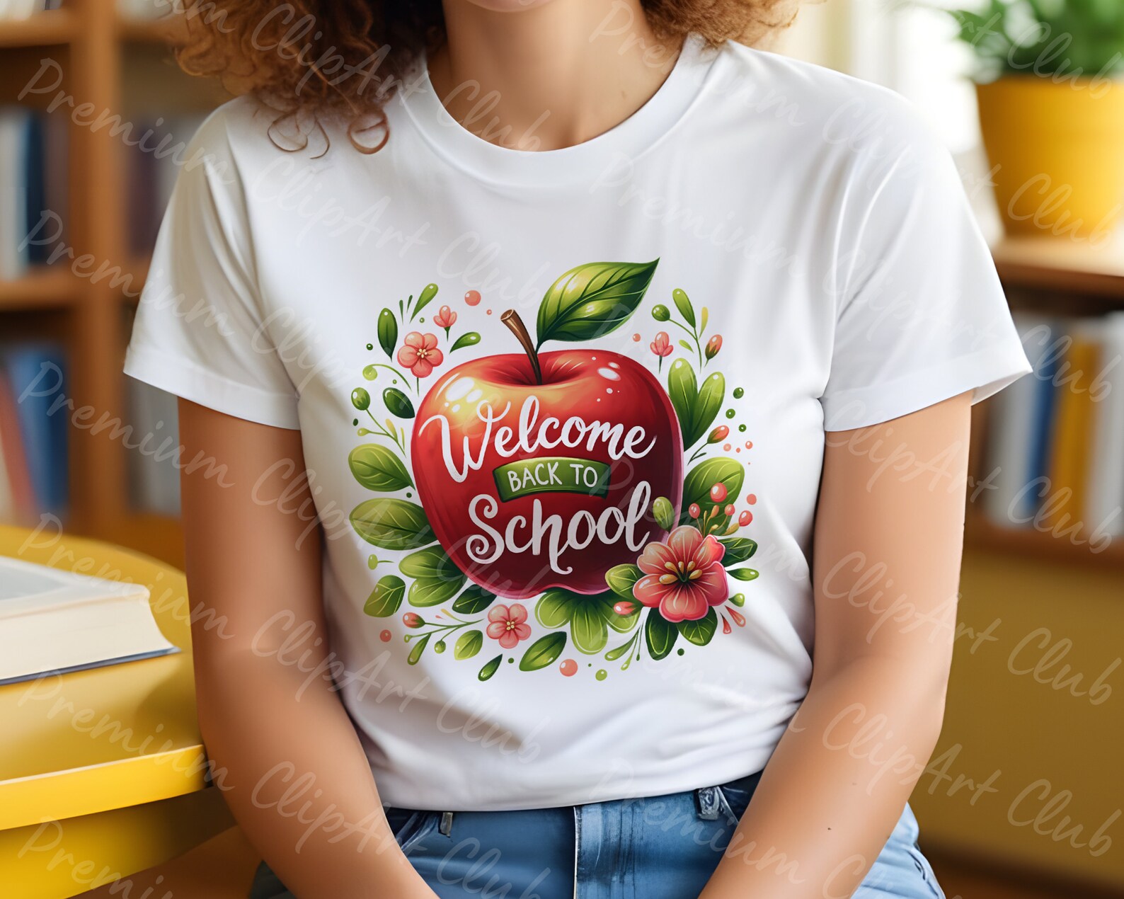 Welcome Back to School Apple Clipart, School Year Start, School Return ...