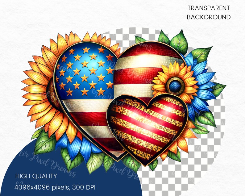 American Heart Flag Cliparts, Americanflag Downloadable, Americanflag ...