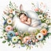 Easter Baby Clipart Png Bundle, Cute Babies Clipart Png, Watercolor ...