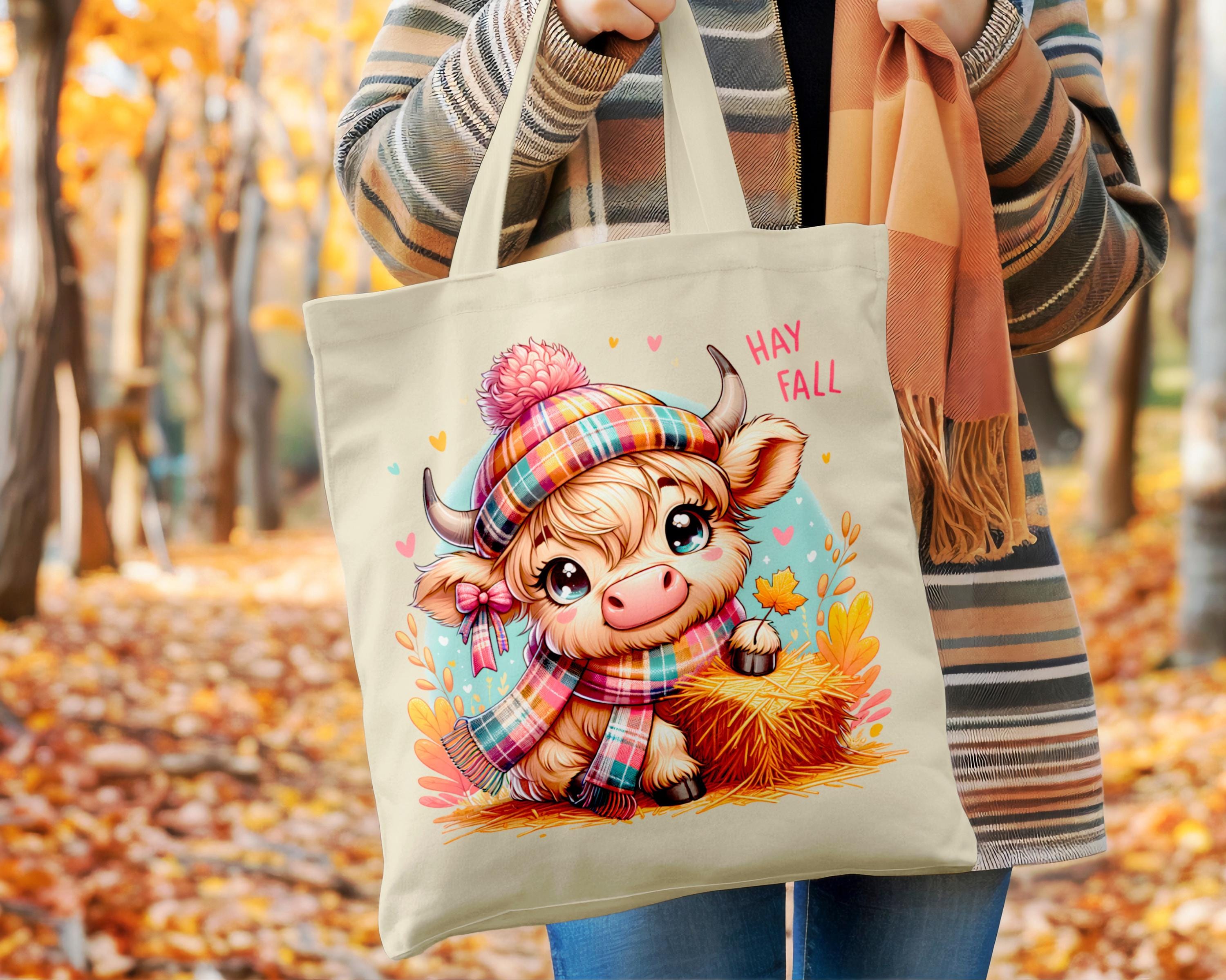 Cute Highland Cow Fall PNG Cozy Season Clipart Autumn Girly Pumpkin ...