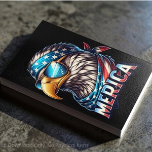 Merica PNG - Patriotic Eagle Clipart, American Flag Design, 4th of July ...