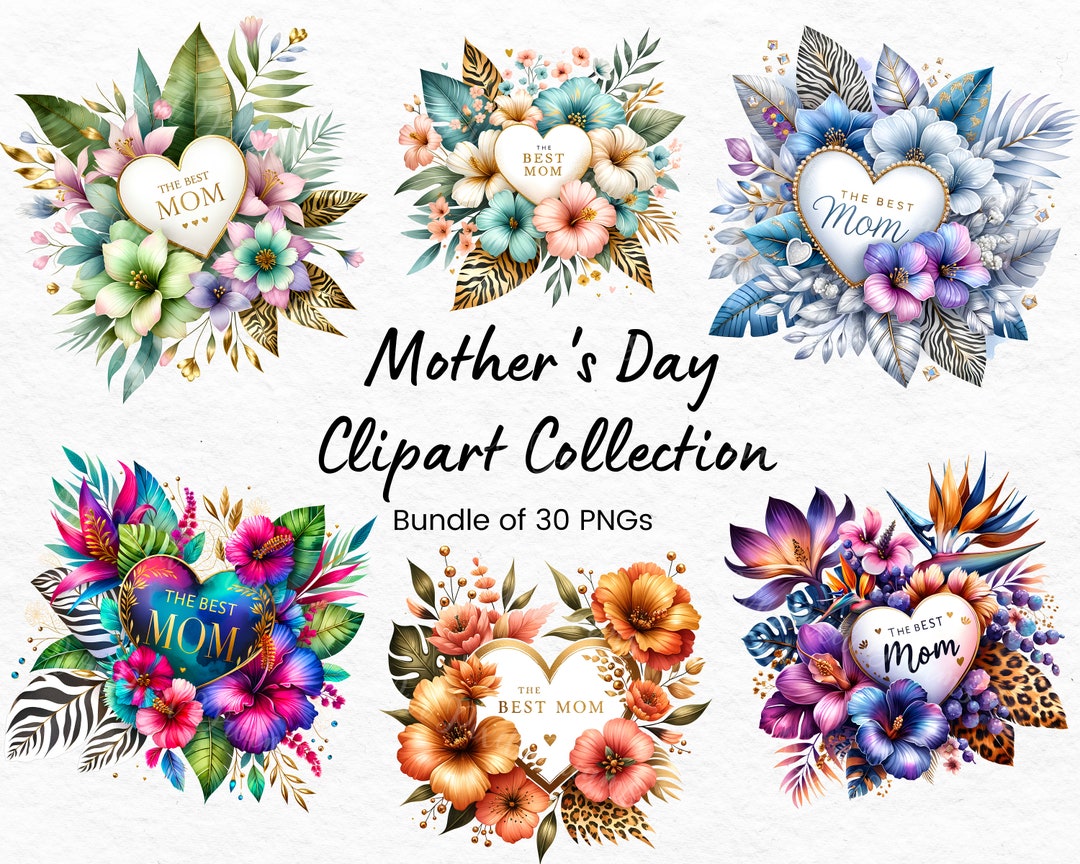 Mother's Day Clipart PNG Bundle, Mama Png Bundle, Mama Png Design ...