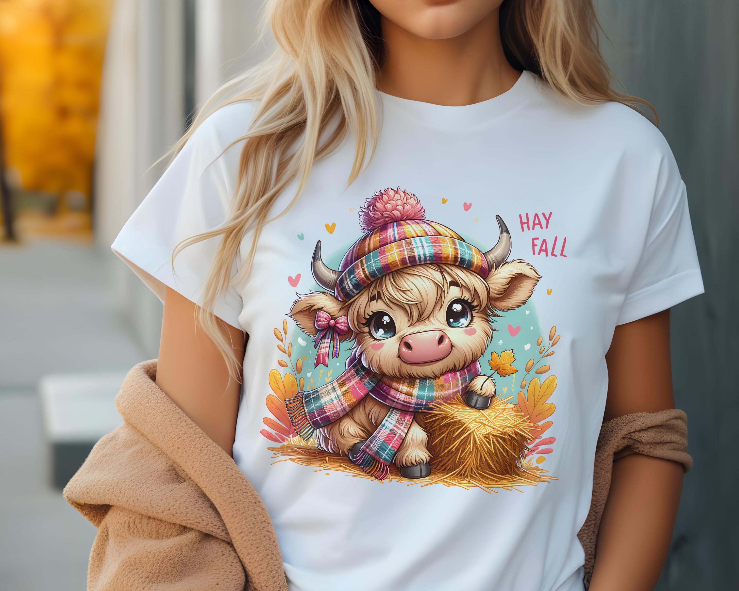 Cute Highland Cow Fall PNG Cozy Season Clipart Autumn Girly Pumpkin ...