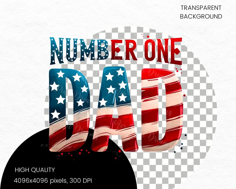 Number One Dad Clipart - Digital Download, Father's Day Sublimation ...