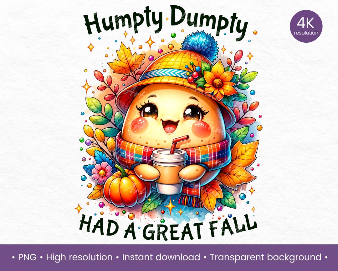 Humpty Dumpty Fall Baby PNG, Cute Baby Fall Clipart, Pumpkin Spice PNG ...
