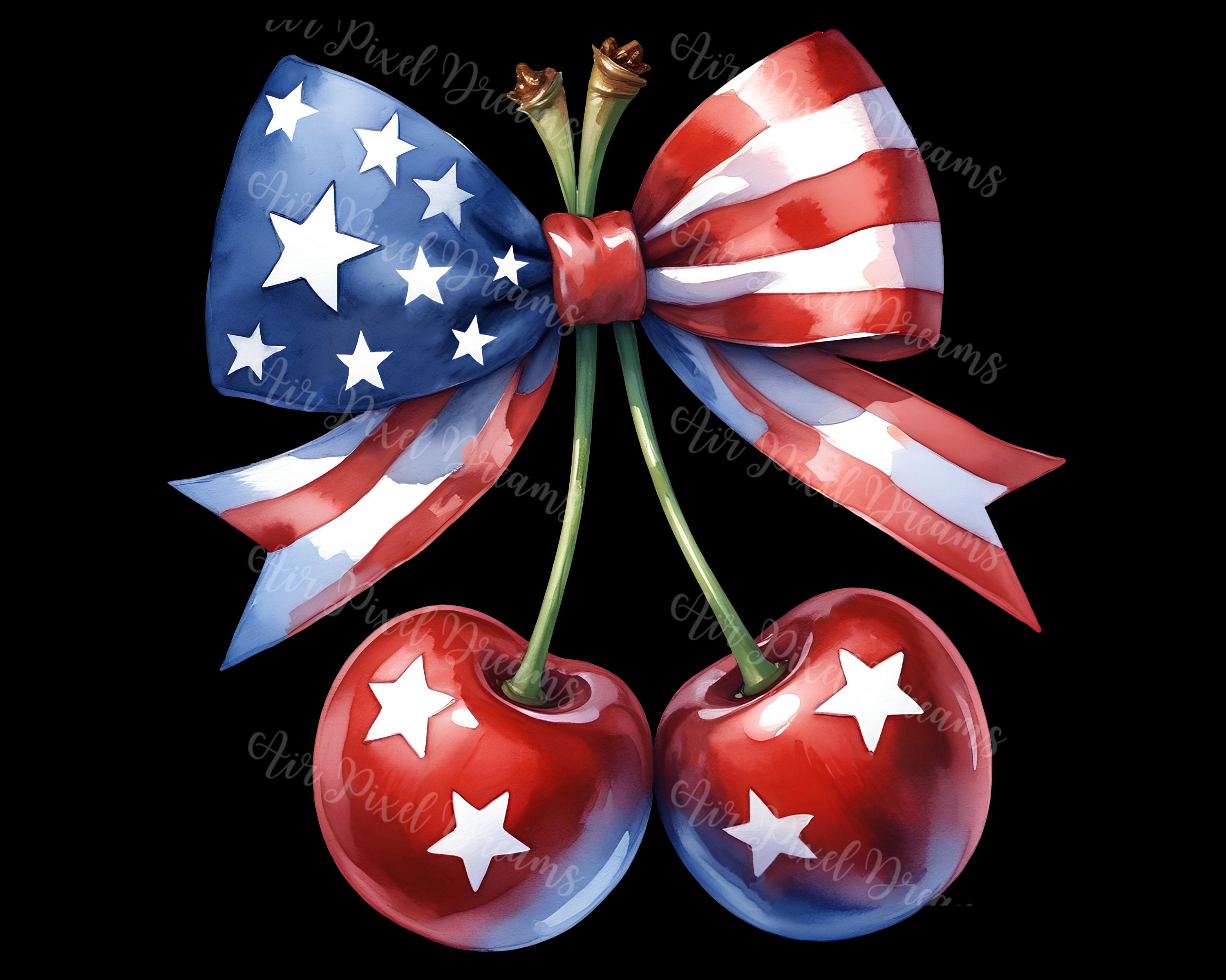 Cherry Coquette Bow, Bow Sublimation Trendy Bow Coquette, Coquette 4th ...