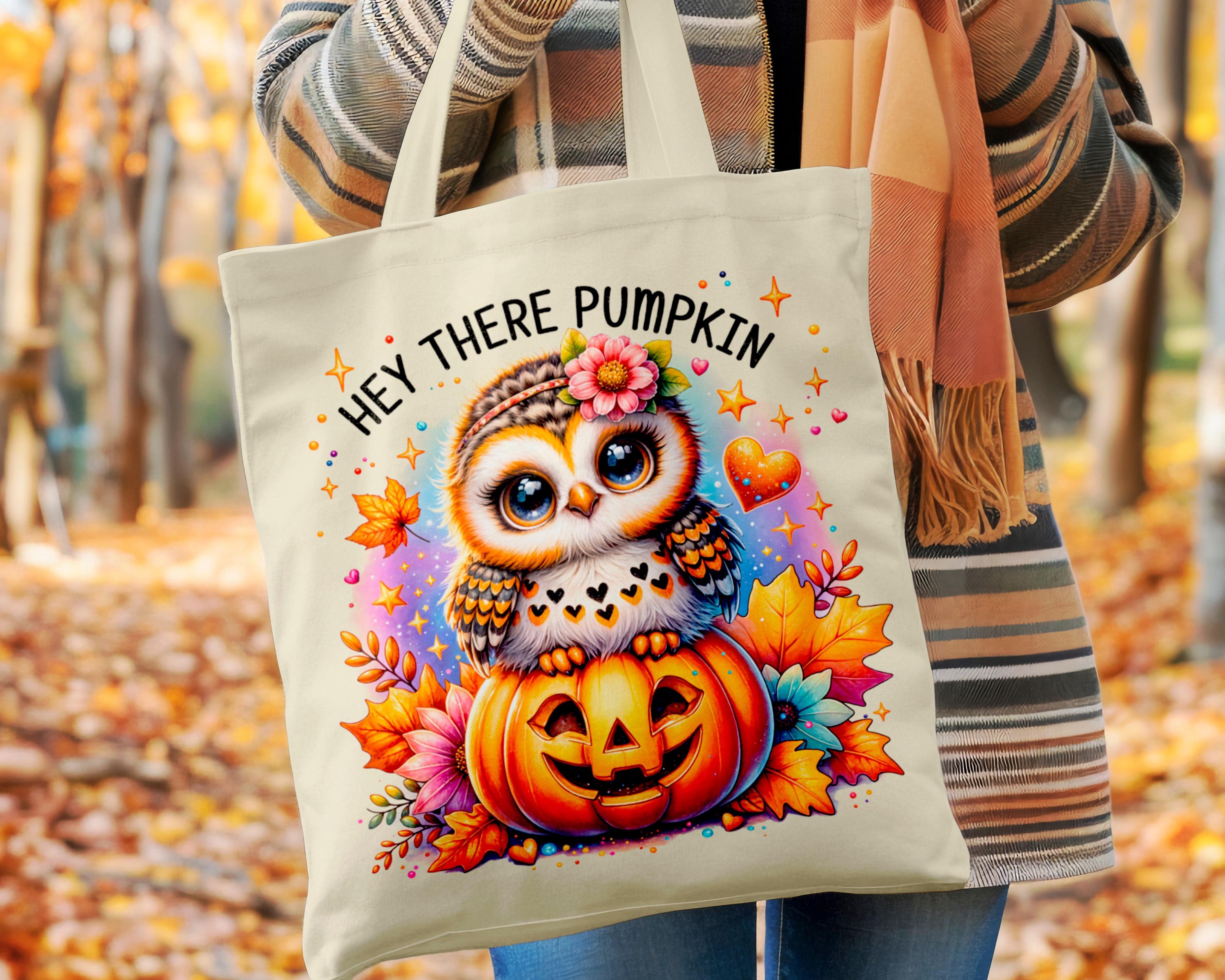 Hey There Pumpkin Cute Owl Fall Clipart Autumn Pumpkin Halloween Art ...