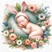 Easter Baby Clipart Png Bundle, Cute Babies Clipart Png, Watercolor ...