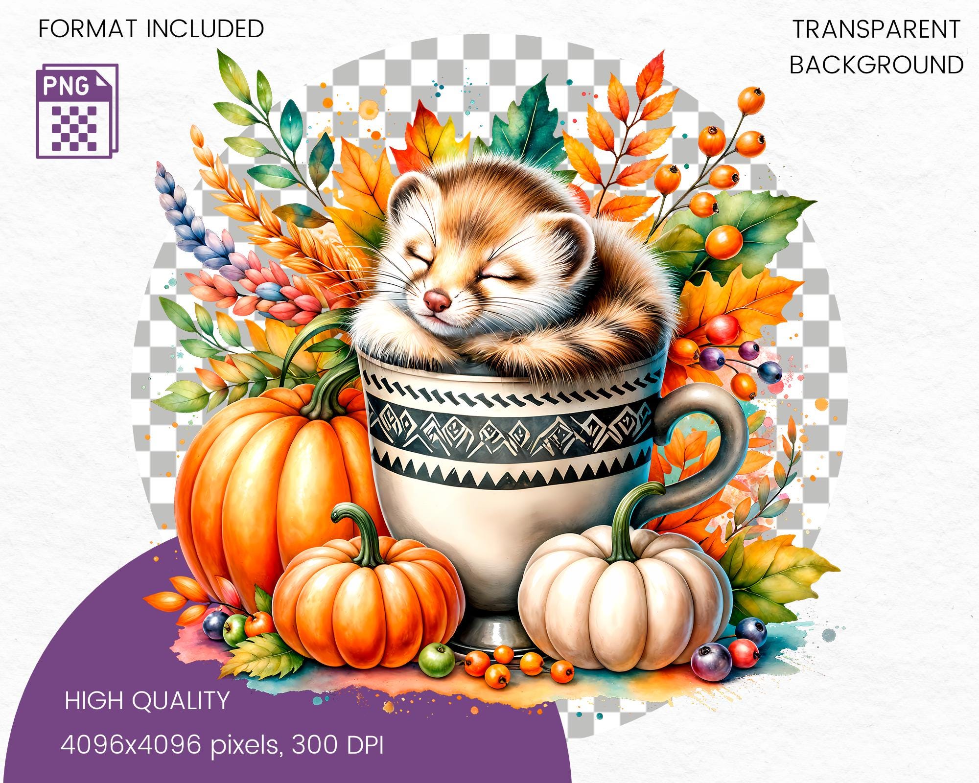 Autumn Critters Fall Mug Friends Bundle | Woodland Animals in Mugs Fall ...