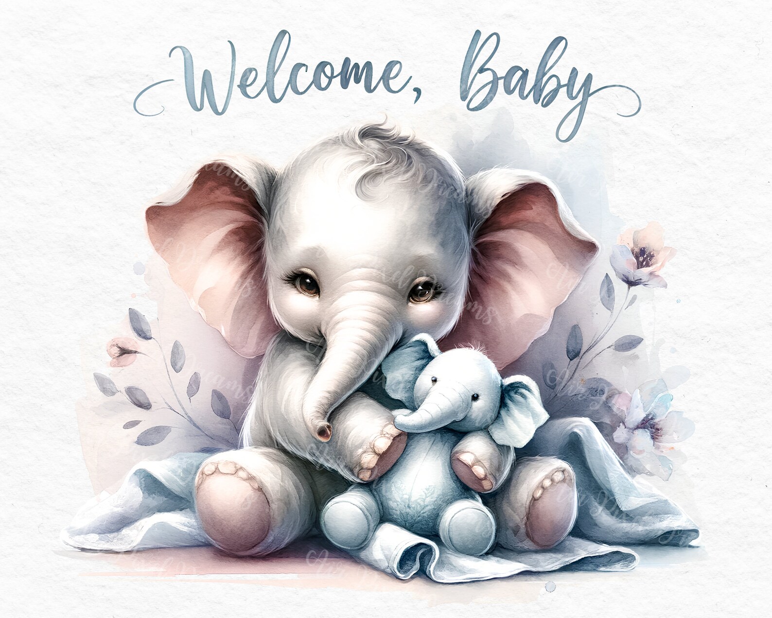 Welcome Baby Animal Clipart Bundle, Baby Shower Clipart, Welcome Baby ...