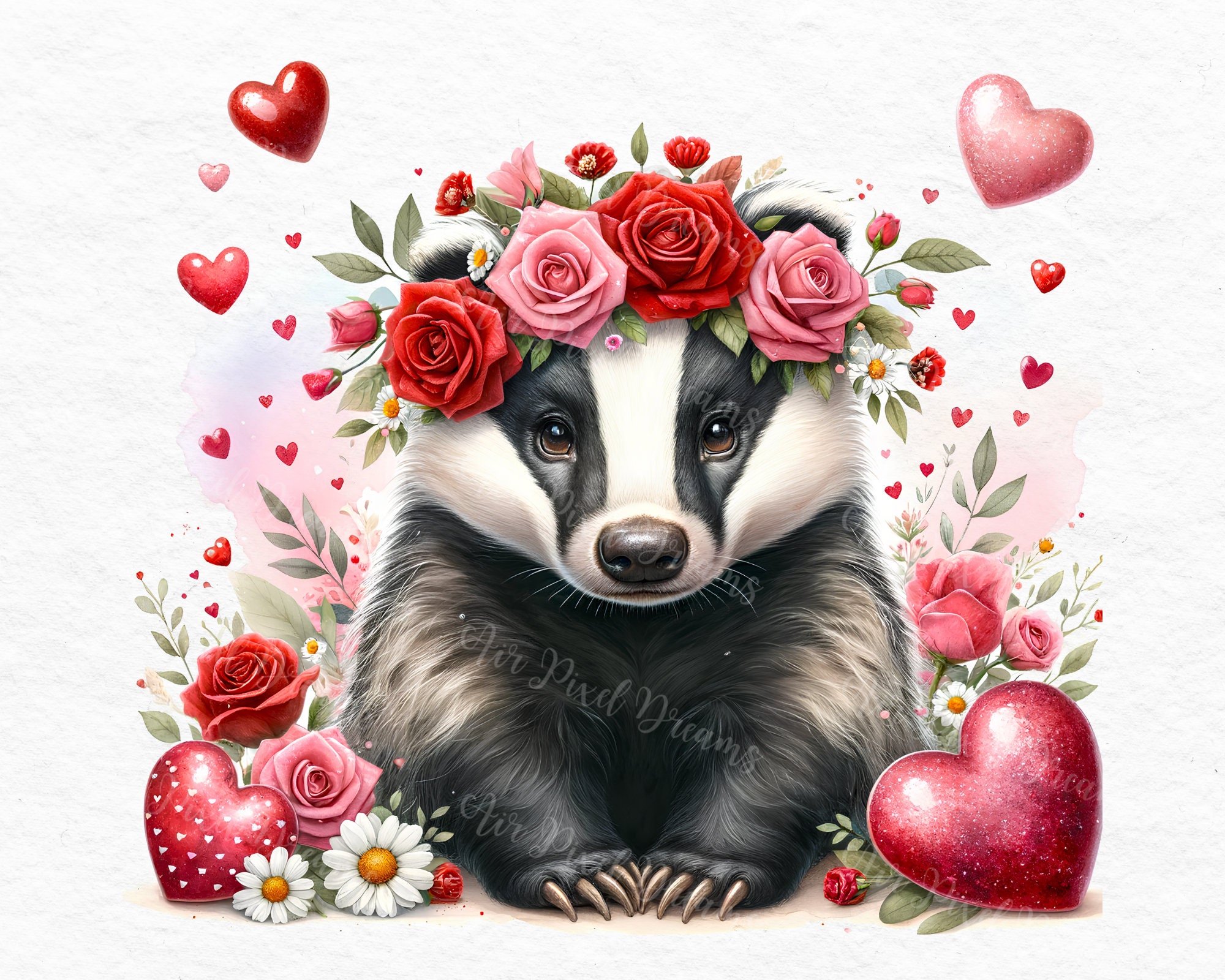 Watercolor Cute Animals Clipart Collection, 16 PNG, Romantic Style ...