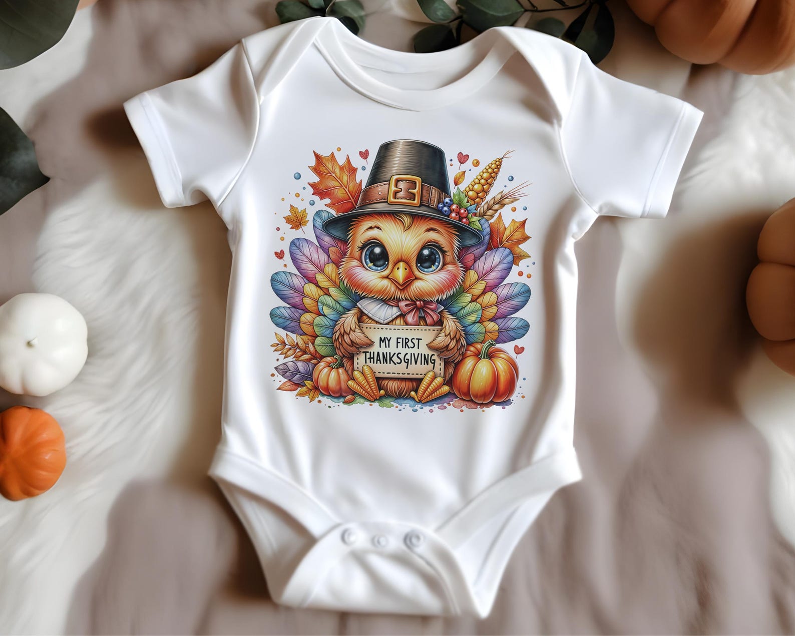 My First Thanksgiving PNG, Baby’s First Thanksgiving Clipart, Cute ...