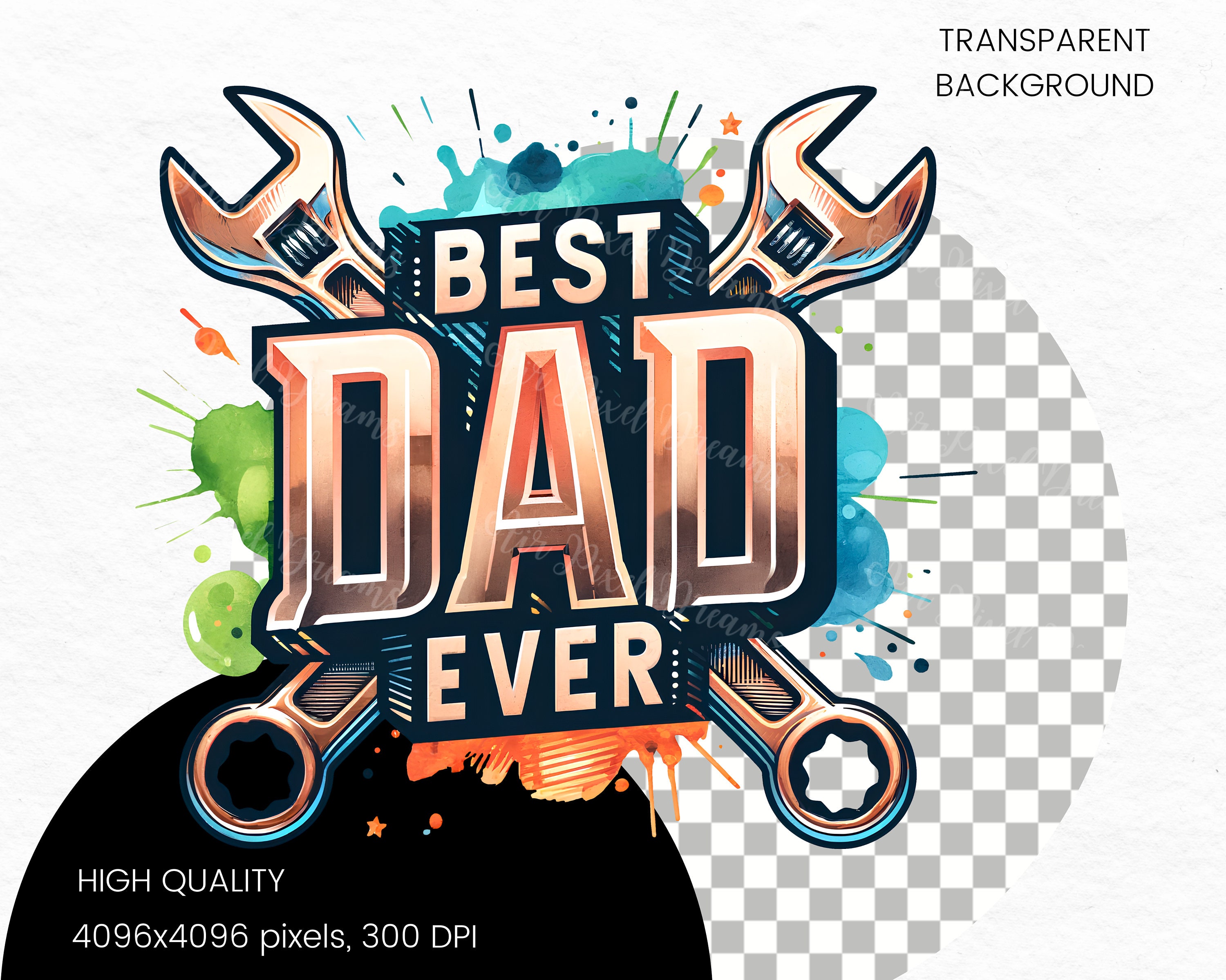 Best Dad Ever Png, Super Dad Png, Dad Png, Fathers Day Clipart, Daddy ...