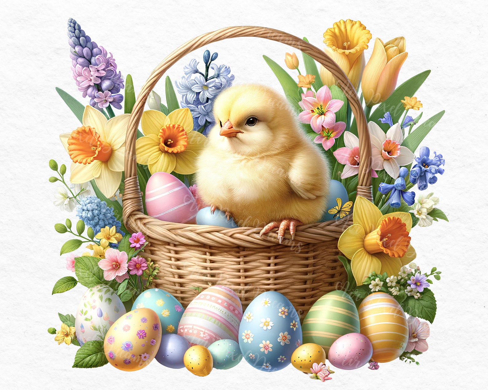 Easter Cute Chicks Clipart Bundle, 15 Png, Cute Chicken Clipart, Cute ...