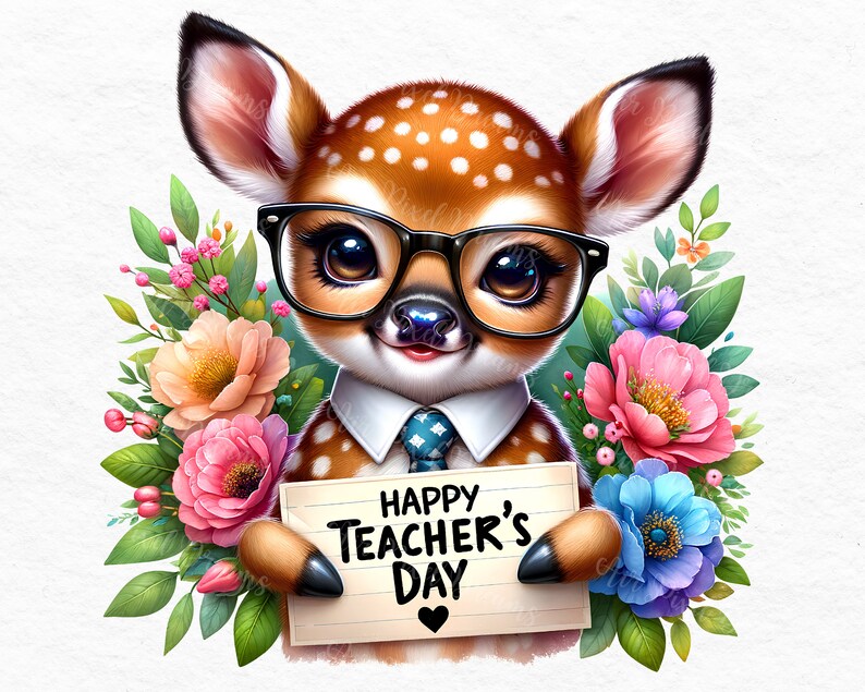 Teacher's Day Clipart Set, Classroom Cute Animals, Teacher Digital ...