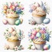 Pastel Easter Cupcakes Clipart Set, 12 Png, Easter Cupcakes Png ...