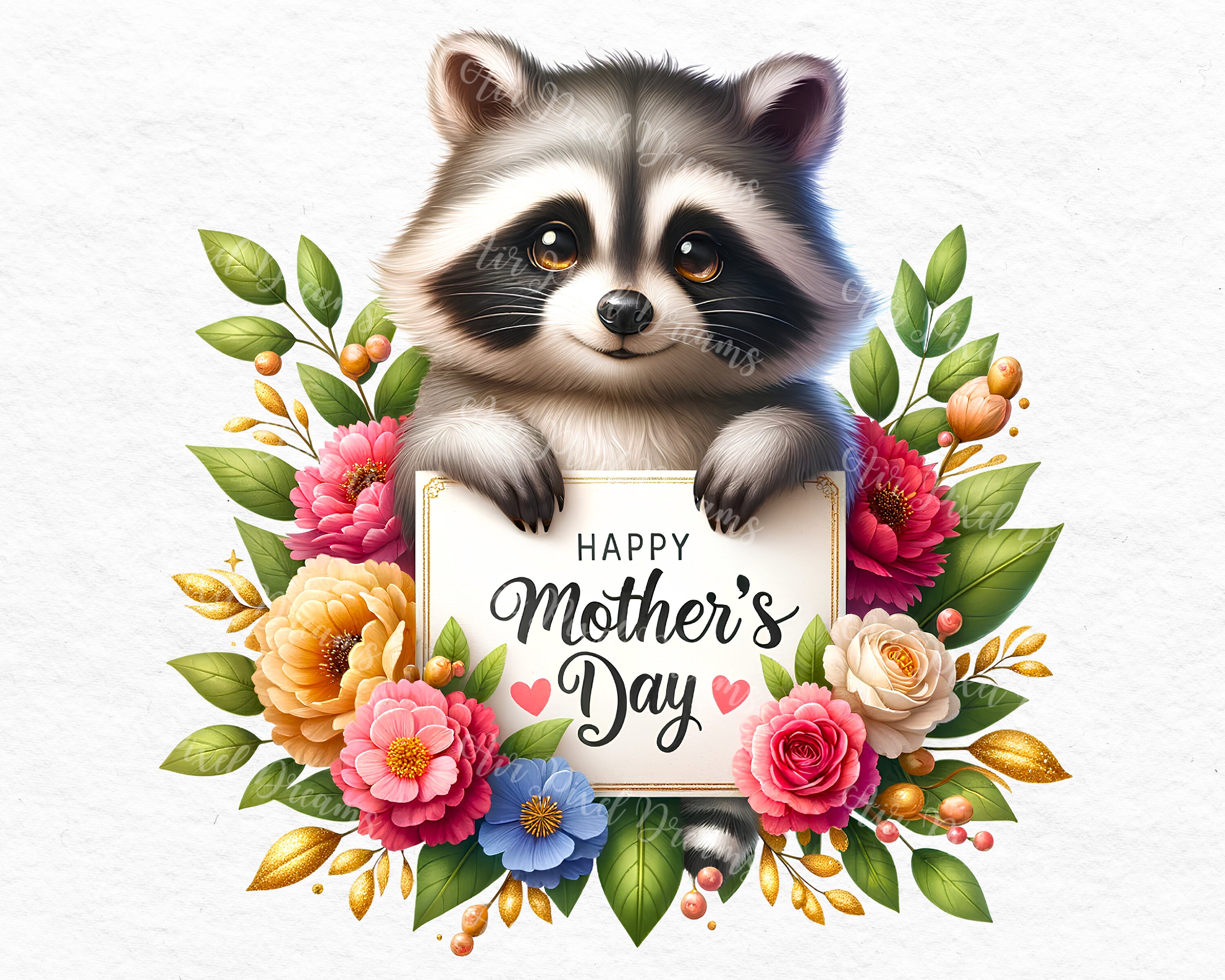 Cute Mother's Day Animals Clipart PNG Bundle, Baby Animals, Mother Day ...