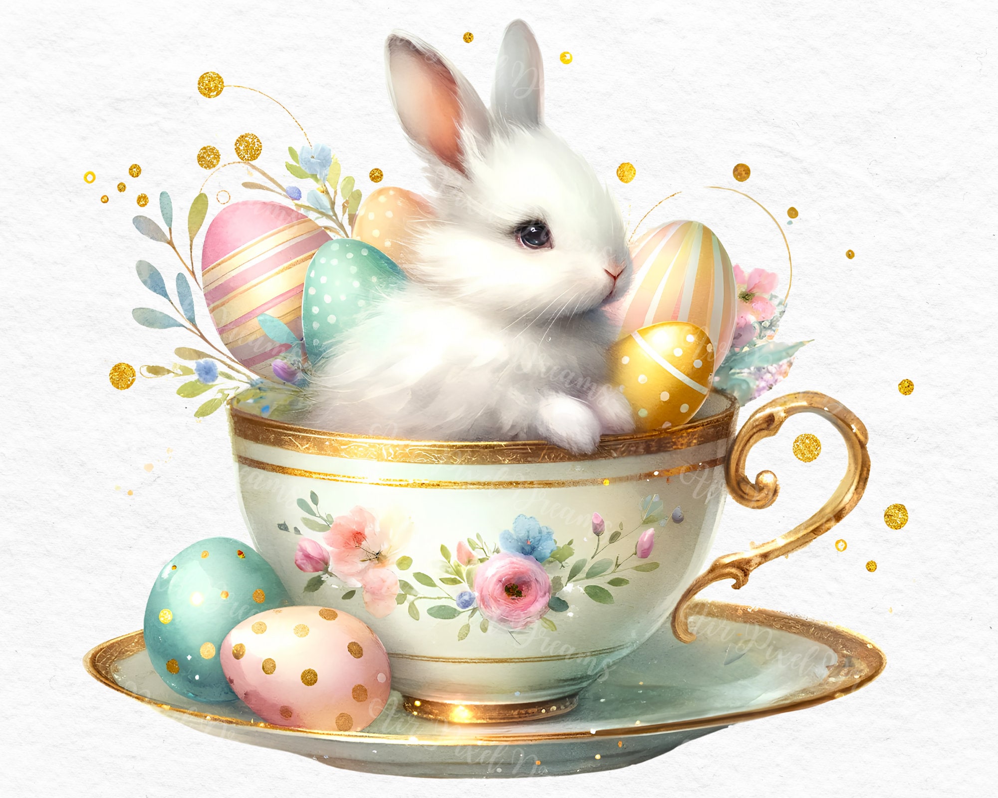 Easter Bunny Clipart Bundle,11 PNG, Easter Clipart, Easter Graphics ...