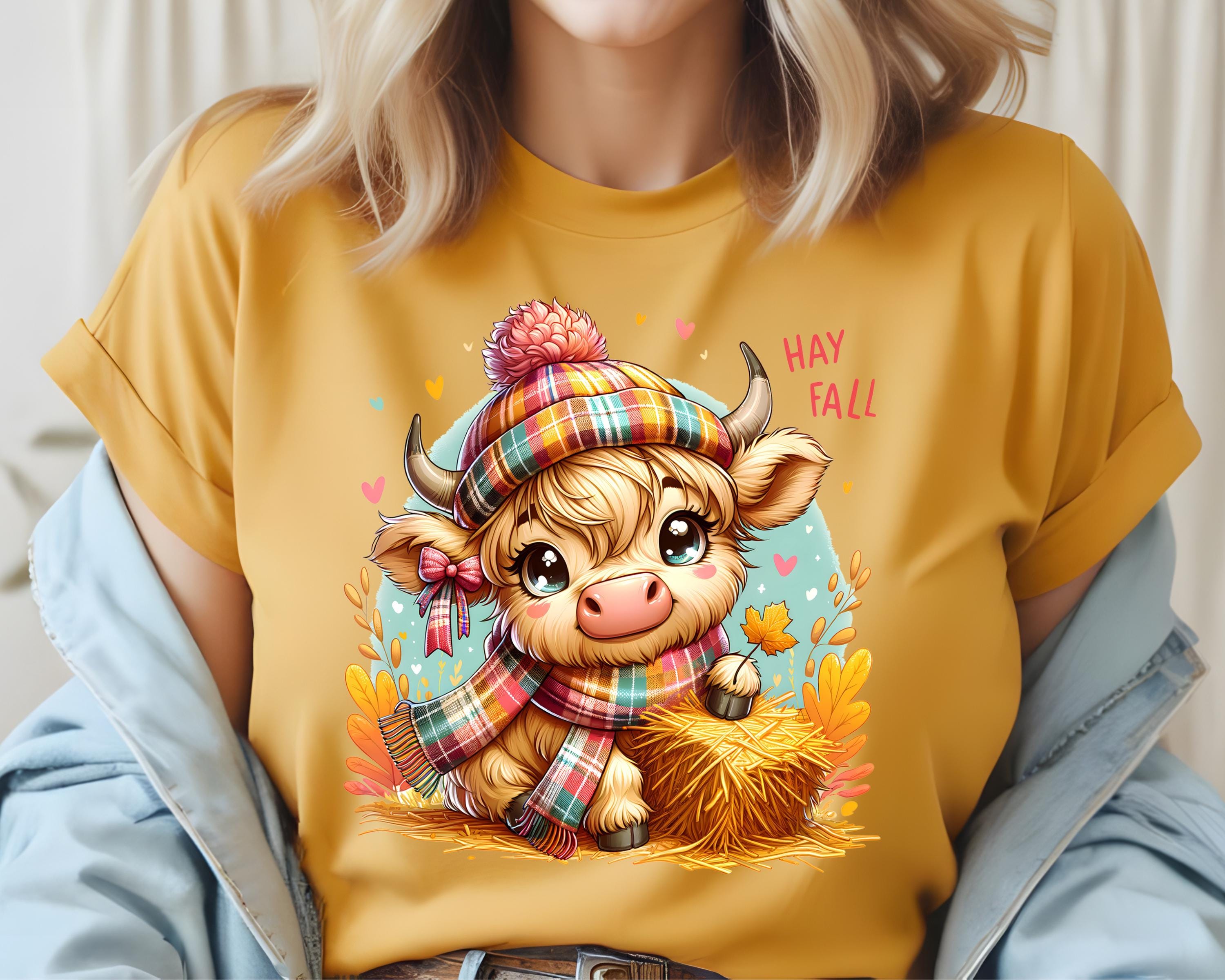 Cute Highland Cow Fall PNG Cozy Season Clipart Autumn Girly Pumpkin ...
