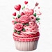Valentines Cupcake Clipart Bundle,13 PNG, Valentine Cupcake PNG, Love ...