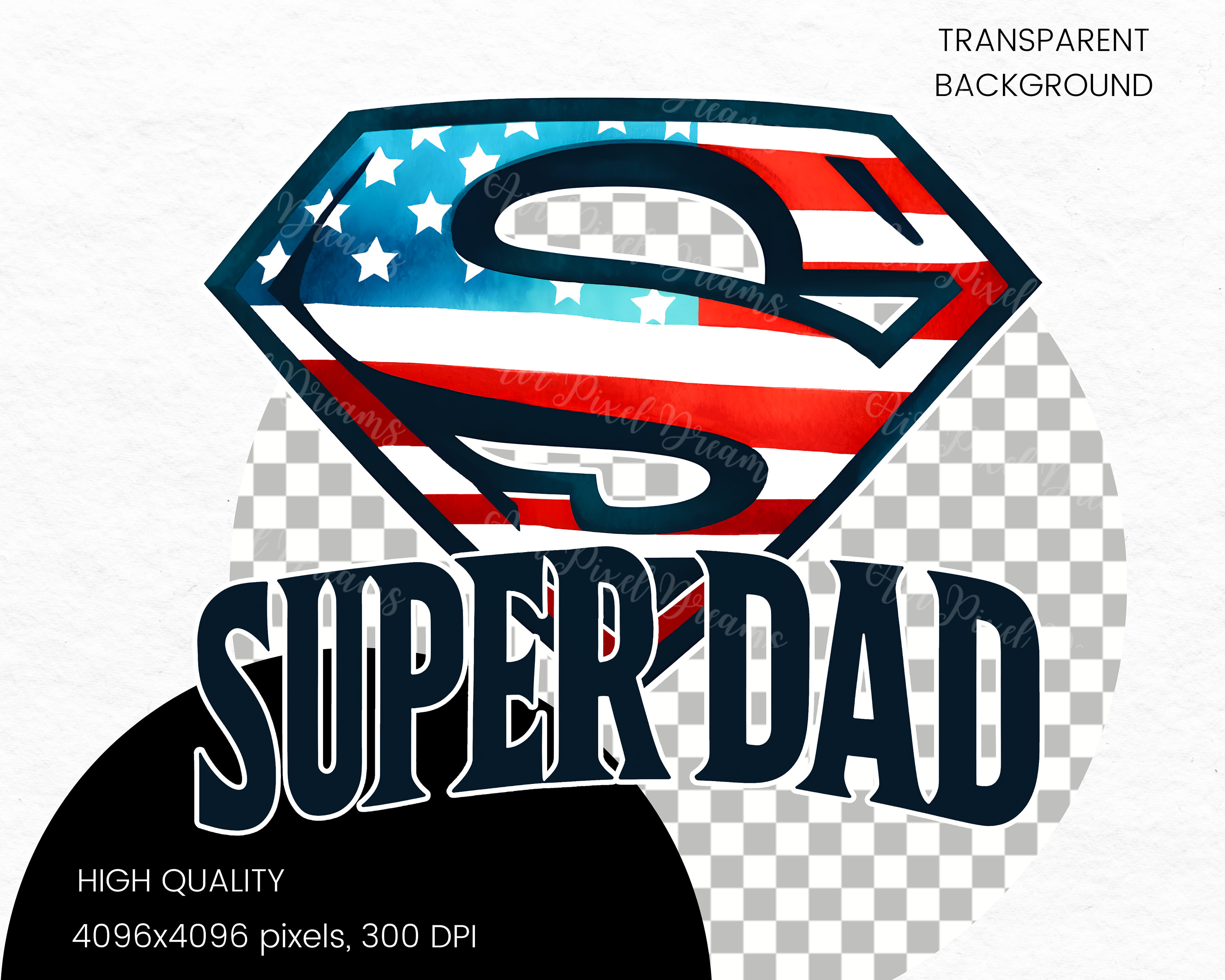 Super Dad PNG Clipart - Digital Download, Father's Day Sublimation, USA ...