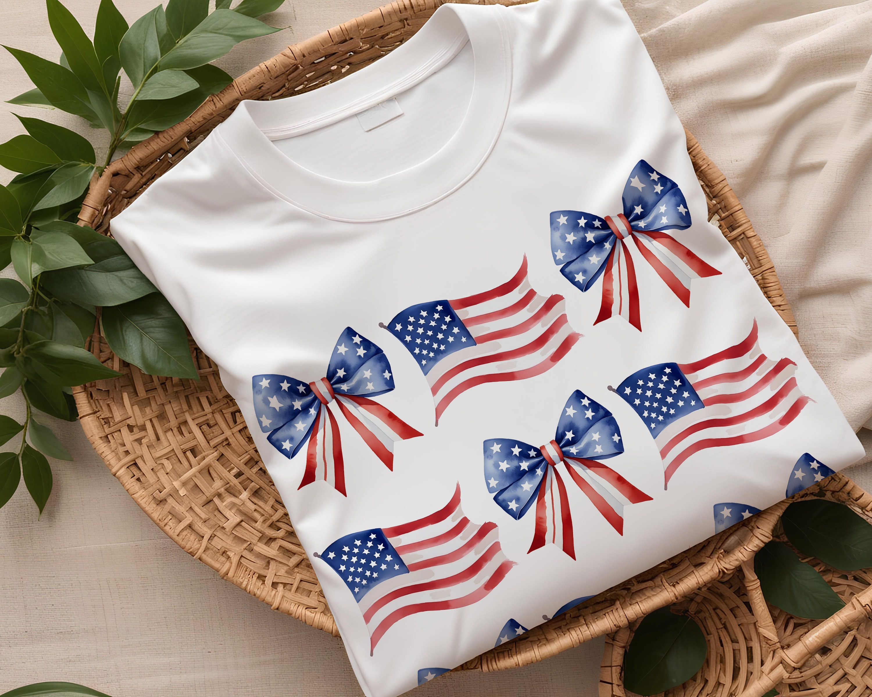 Coquette American Flag PNG, USA Flag Bows, Coquette Patriotic Bows ...