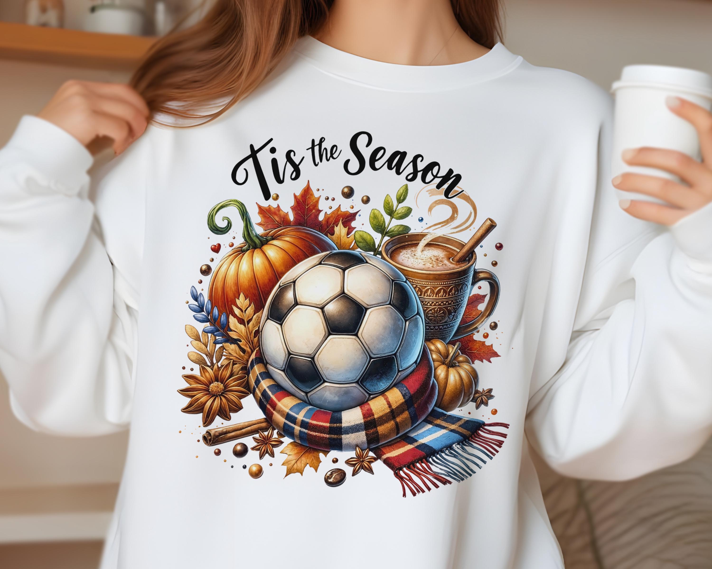Tis the Season Fall Soccer Clipart: Autumn PNG, Cozy Fall Vibes, Soccer ...