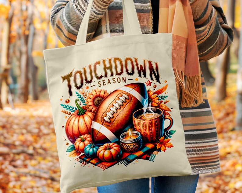 Touchdown Season Football Fall Clipart Autumn Pumpkins Sunflower Cozy ...