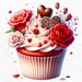 Valentines Cupcake Clipart Bundle,13 PNG, Valentine Cupcake PNG, Love ...