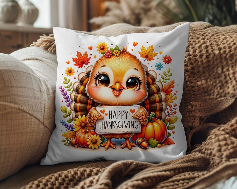 Thankful Critters Thanksgiving Bundle 11 Cute Fall Animal Pngs Woodland ...