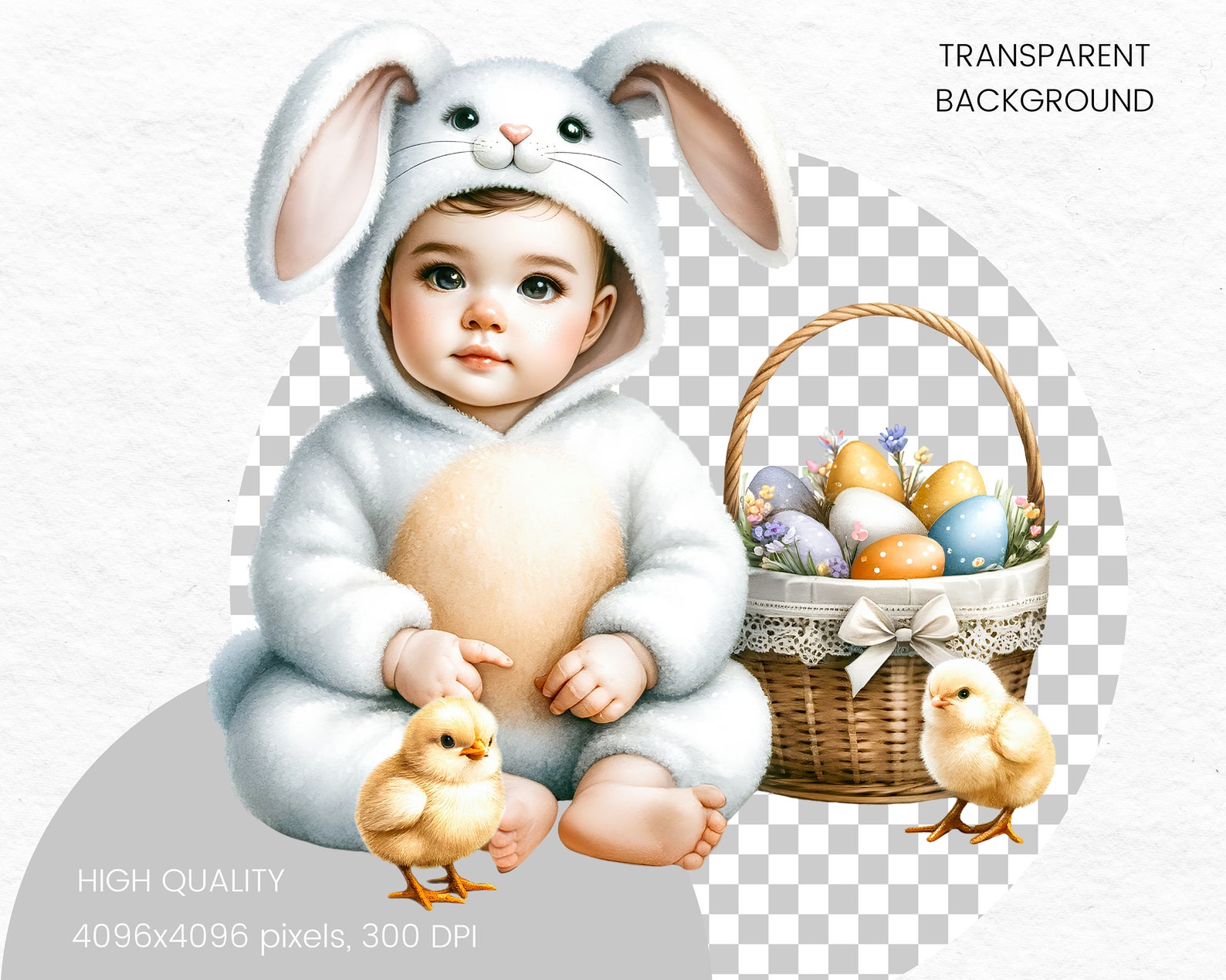 Easter Kids Cliparts, 20 Png, Toddler Easter Clipart, Cute Baby Easter ...