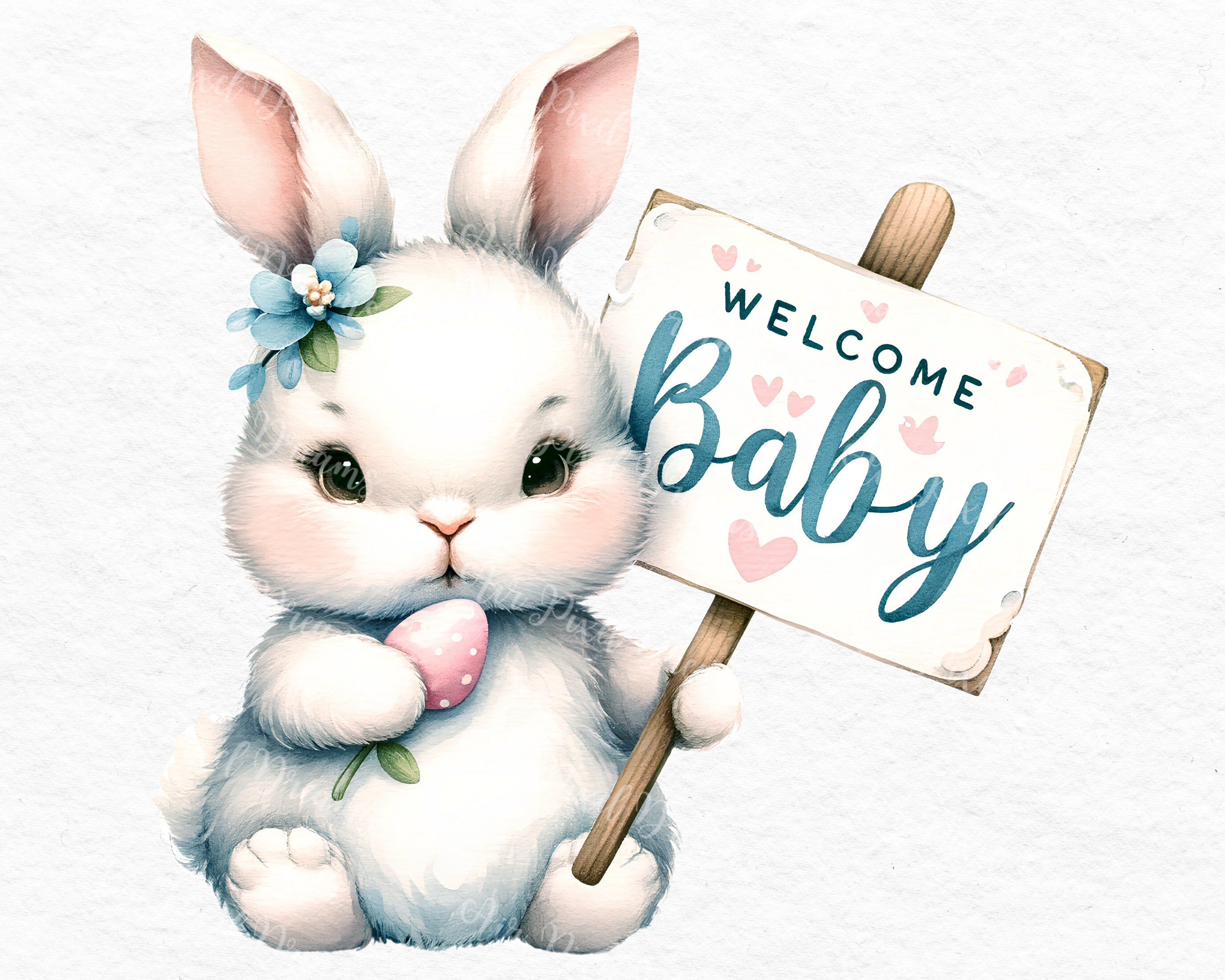 Welcome Baby Animal Clipart Bundle, Baby Shower Clipart, Welcome Baby ...