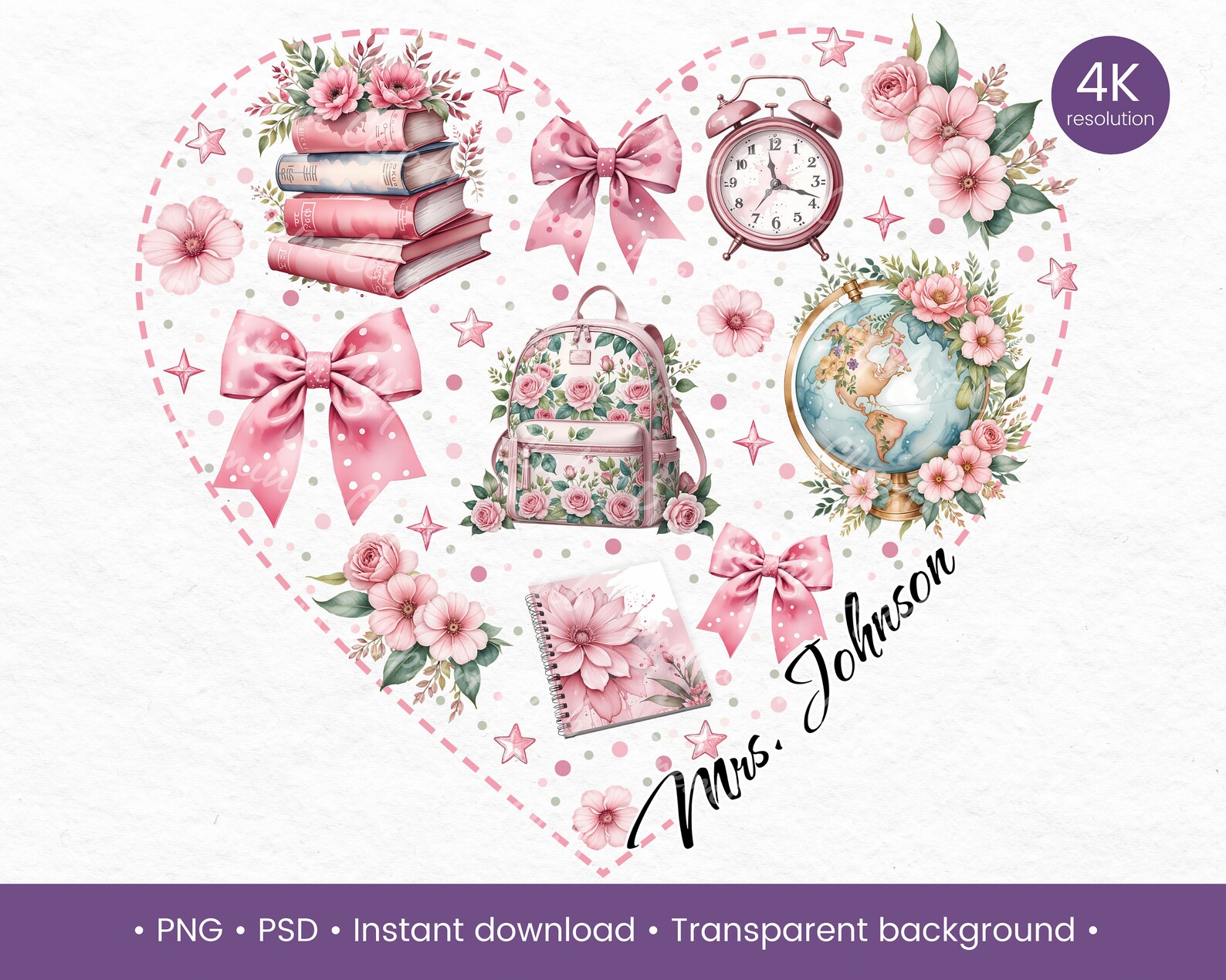 Coquette Heart Bow Coquette Graphics Preppy Teacher PNG Coquette ...