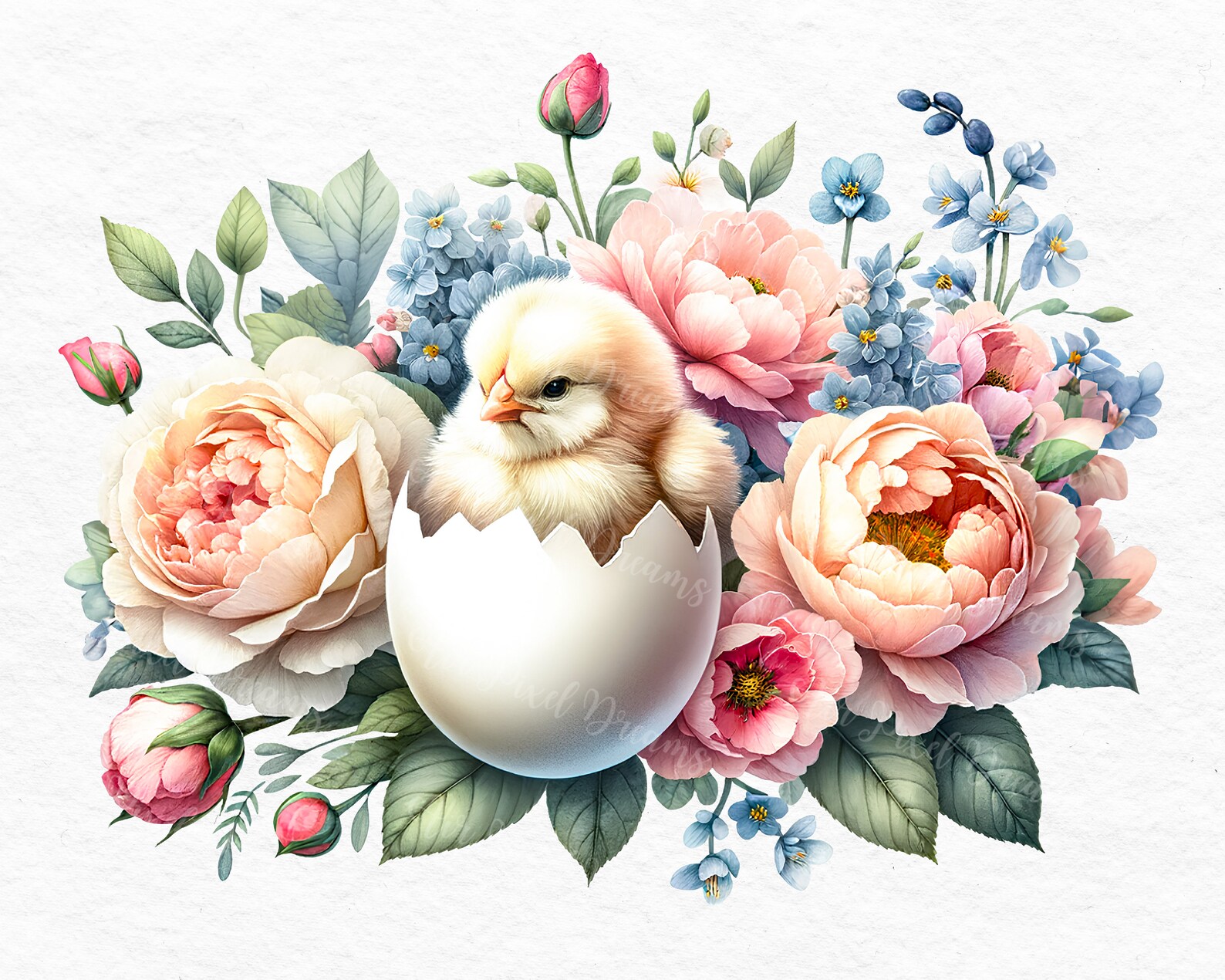 Easter Cute Chicks Clipart Bundle, 15 Png, Cute Chicken Clipart, Cute ...
